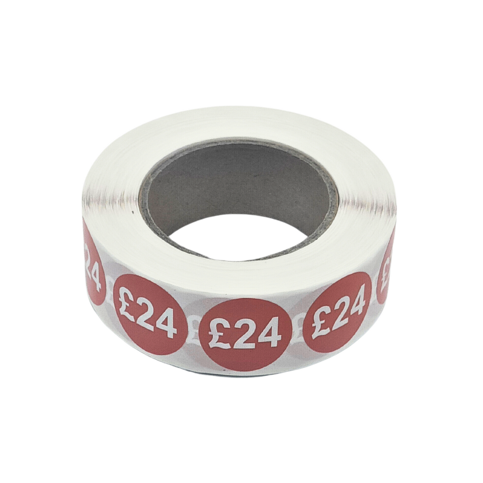 1000x 25 mm red price self adhesive stickers sticky labels | eBay UK