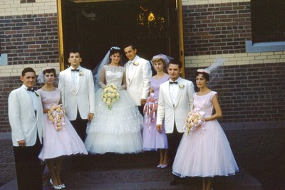 Vintage 35mm Color Photo Slide 1958 Wedding Party | eBay