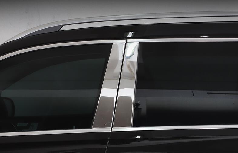 10x For Benz GLS 2020-2024 Chrome Steel Window Center BC-Pillar Panel ...