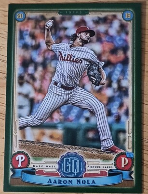 2019 Topps Gypsy Queen Aaron Nola Green Border #20 Philadelphia ...