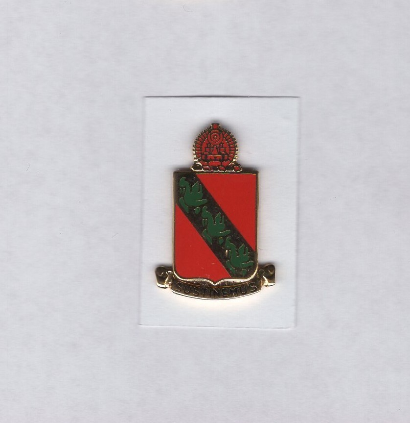 US Army 43rd Air Defense Artillery ADA crest DUI badge clutchback c/b V ...