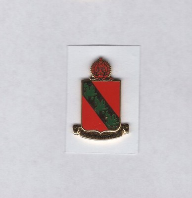 US Army 43rd Air Defense Artillery ADA crest DUI badge clutchback c/b V ...