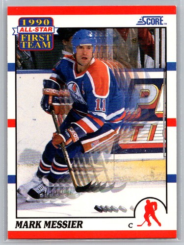 # 315 Mark Messier Edmonton Oilers 1990-91 Score | eBay