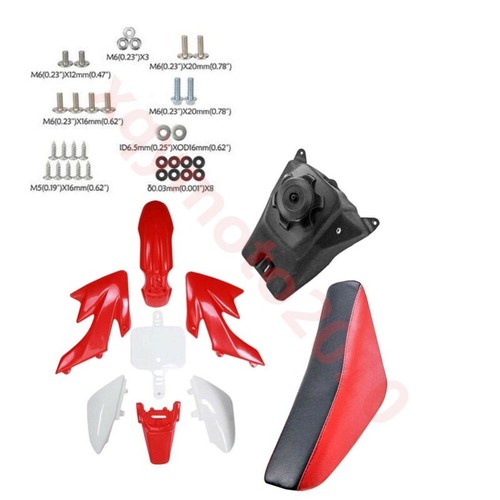 PLASTICS FENDER KIT + SEAT + TANK PIT DIRT BIKE CRF50 XR 110 125cc SSR ...