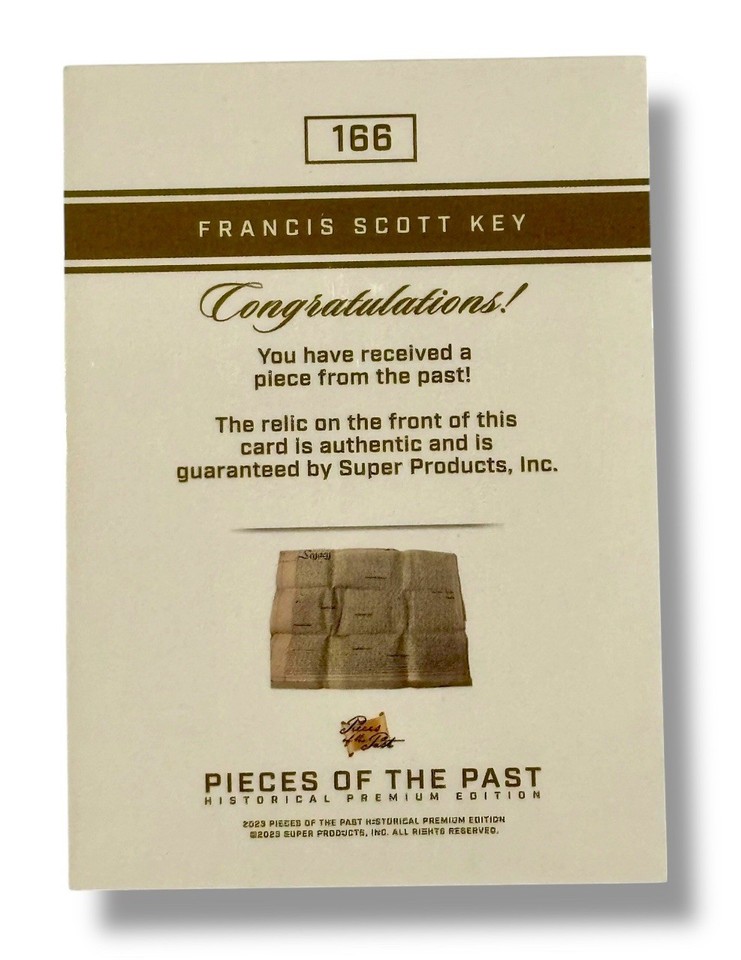 2024 Pieces of the Past Francis Scott Key Historical Written Premium ...