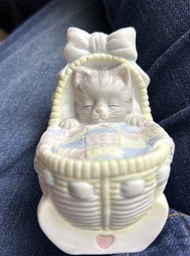Kitty cucumber rock-a-bye baby Figurine 1989 W/ Box Schmid | eBay