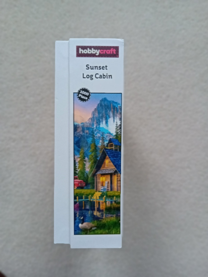Hobbycraft 1000 Piece Jigsaw Puzzle, "Sunset Log Cabin" | eBay UK