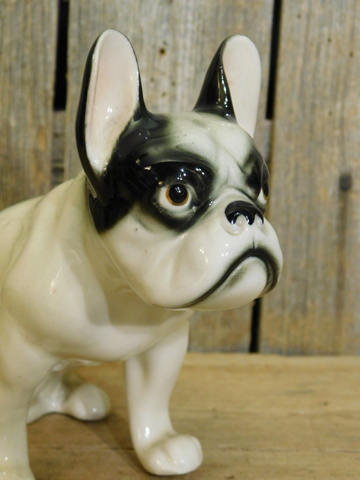 Antique Vtg Porcelain Frenchie French Bulldog Bull Dog Statue RARE | eBay