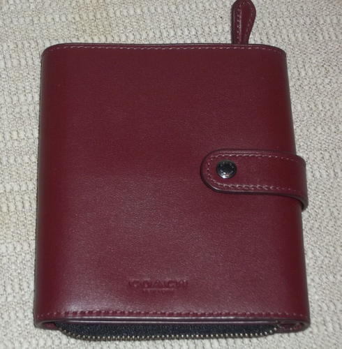 Coach Cardinal Red/Dark Burgundy Leather Cord Organizer #34868~NWT | eBay