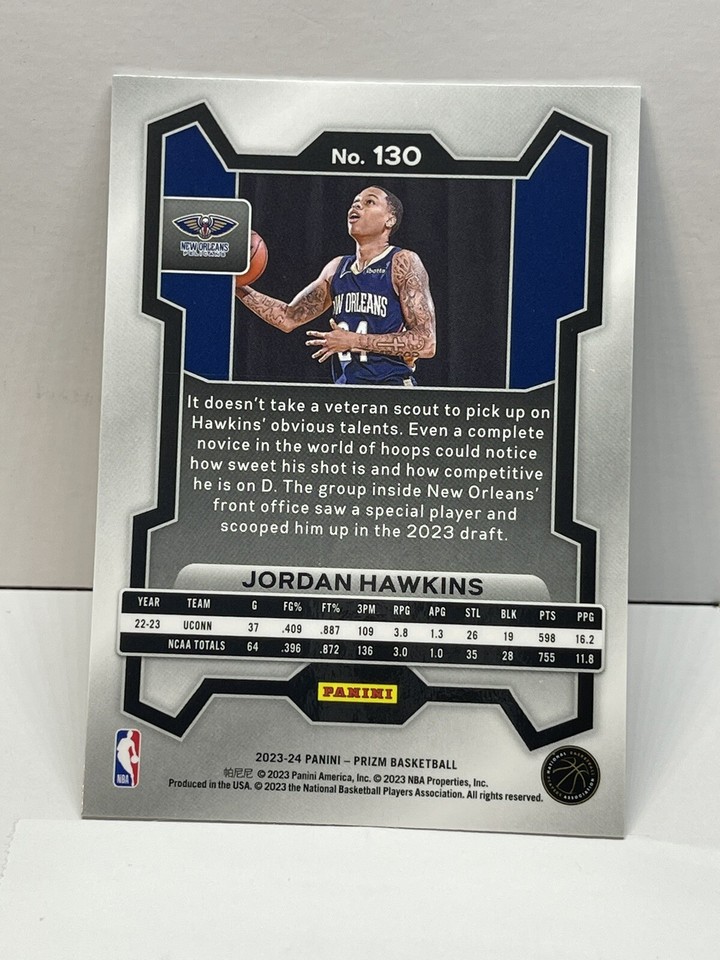 2023-24 Panini Prizm Basketball Silver Prizm #130 Jordan Hawkins RC (a ...