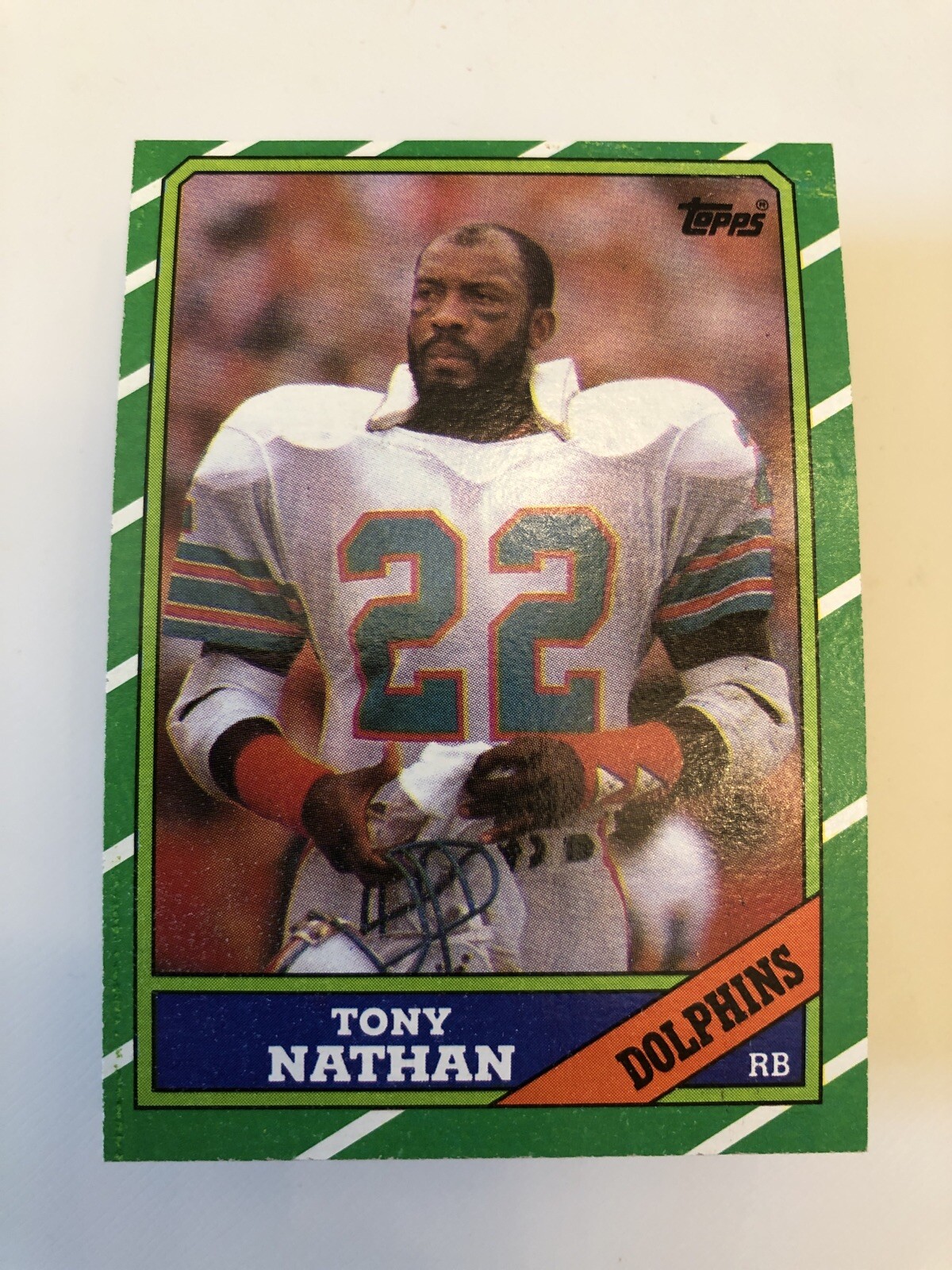 1986 TOPPS TONY NATHAN #46 MIAMI DOLPHINS FOOTBALL CARD Bama | eBay