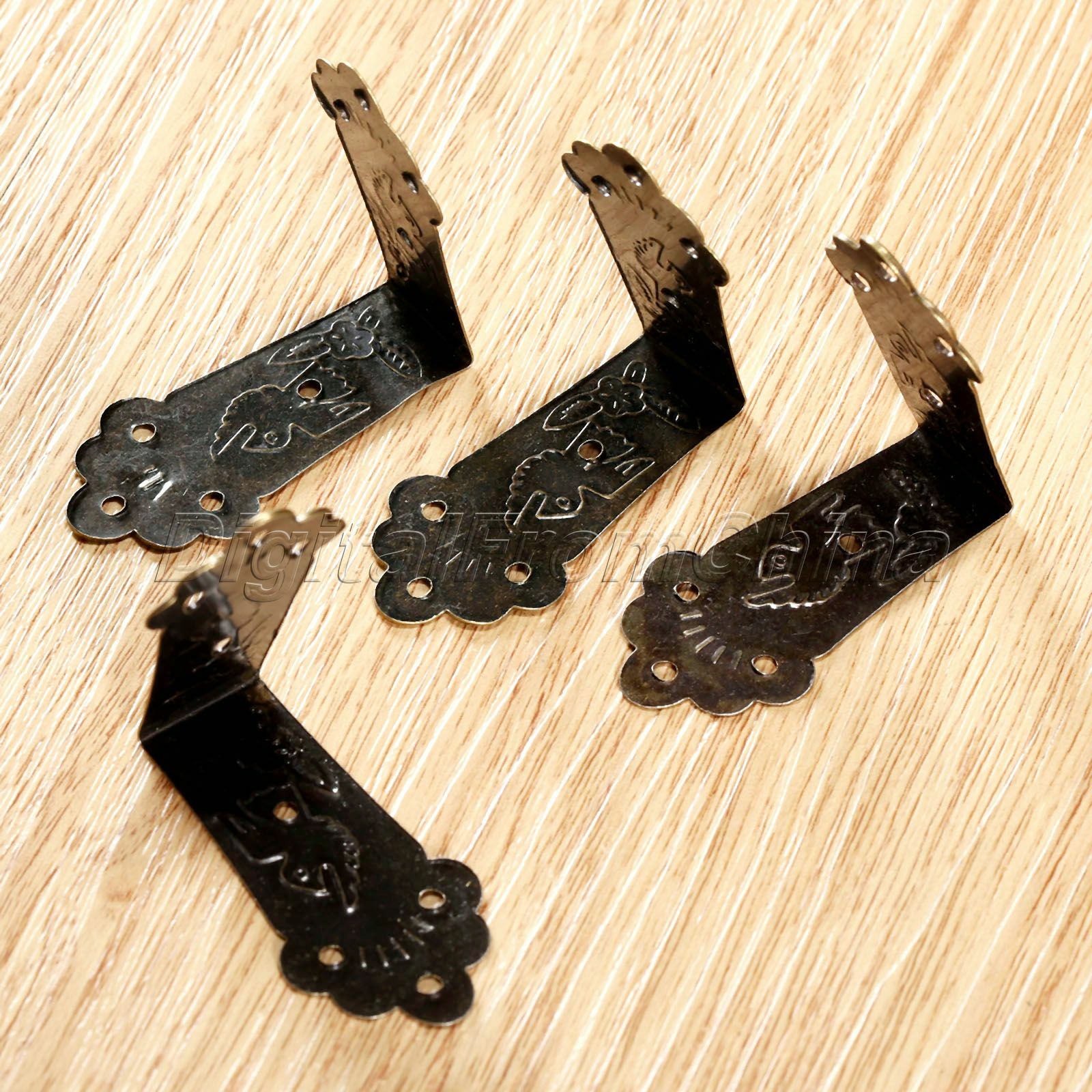 4/12/20Pcs S/M Embossing Style Corner Guard Protectors Wood Box Chest ...
