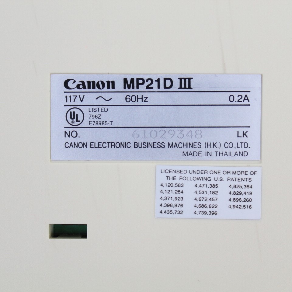 Vintage Canon MP21D III 12-Digit Desk Calculator Adding Machine Tested ...