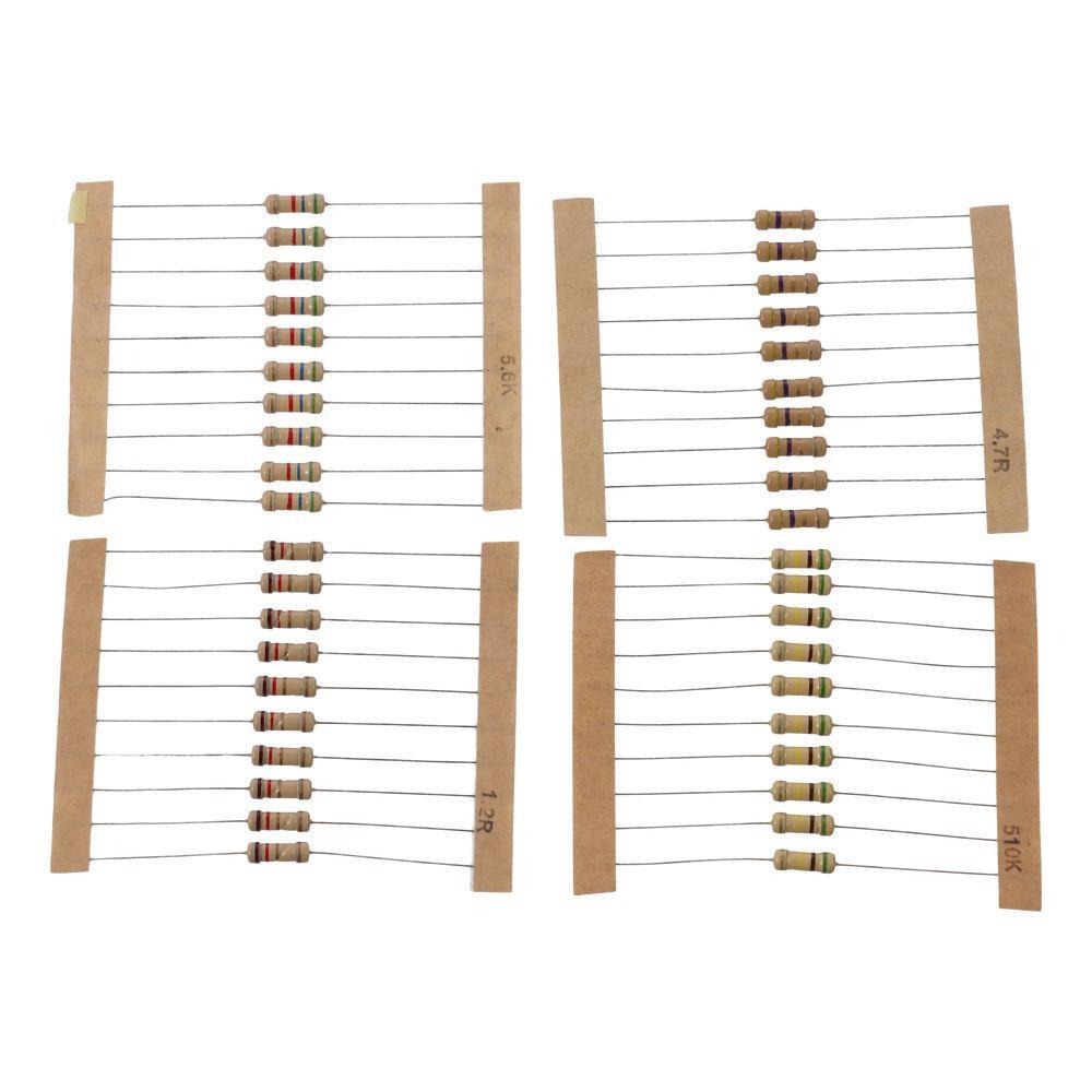 1000pcs 100 Values Resistor Kit 1/2 Watt Resistors Kit Easy to us | eBay