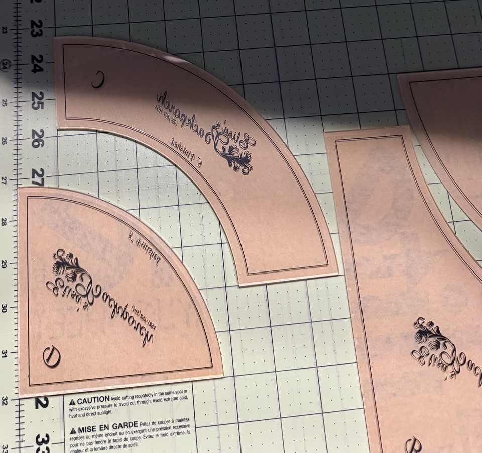 8” Rainbow Block Template Four Pieces Acrylic Template Set | eBay