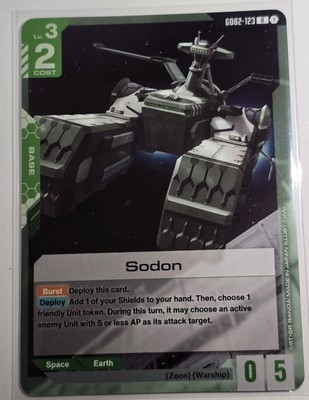Bandai Gundam War TCG Sodon Base R GD02-123 English Card TOMO Gundam ...