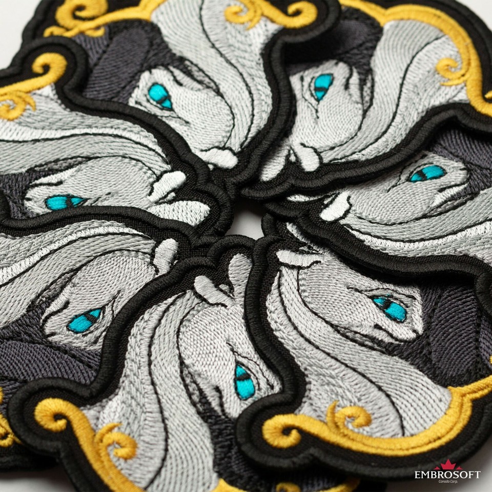How to Train Your Dragon Toothless and Light Fury Character Embroidered ...