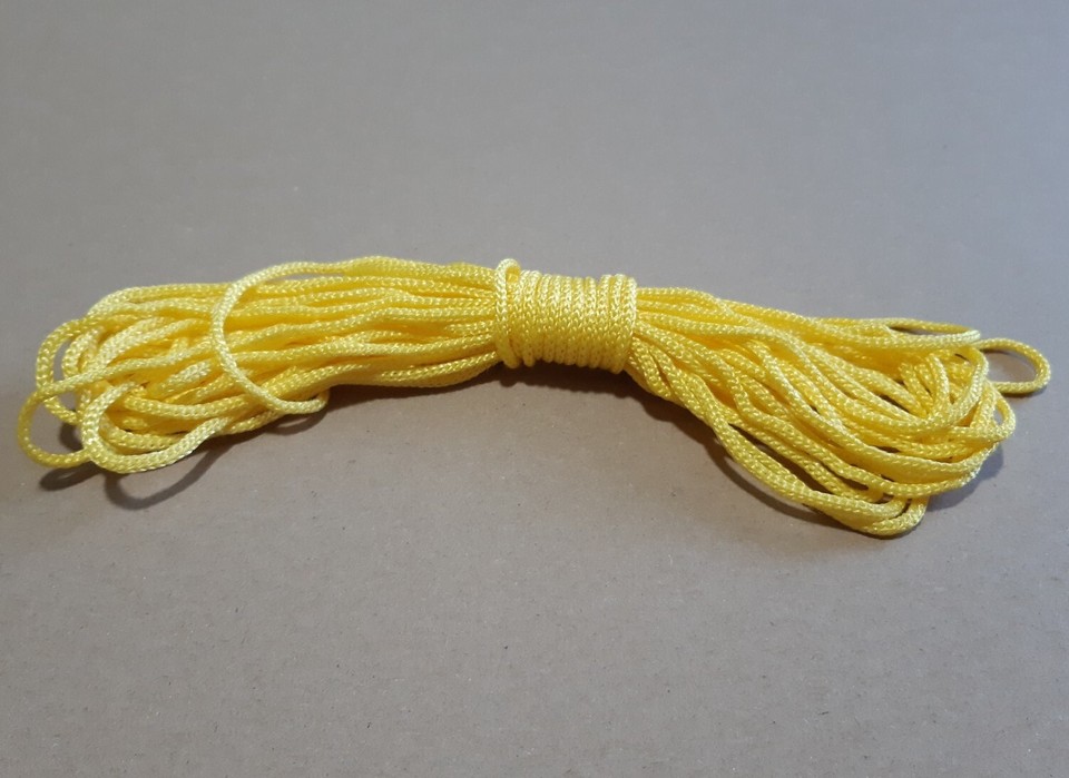 3 mm Yellow Nylon Braided Cord Drawstring x 10 meters BN | eBay UK