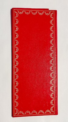 Vtg Cartier Red Leather Card Receipt Gift Certificate Holder | eBay