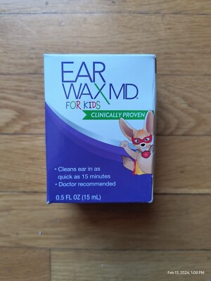 EARWAX MD Earwax Cleaning Kit For Kids with Rinsing Bulb 15 mL Ear ...
