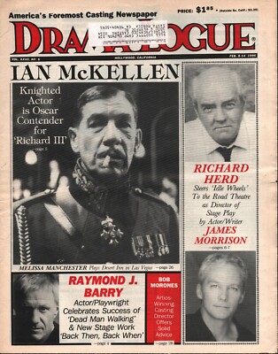 Drama-Logue - Feb 8-14, 1996 - Ian McKellen - Bob Morones - Richard ...