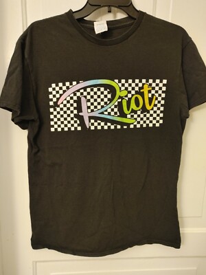 Retro Riot T shirt Mens Size Medium Black Short Sleeve | eBay