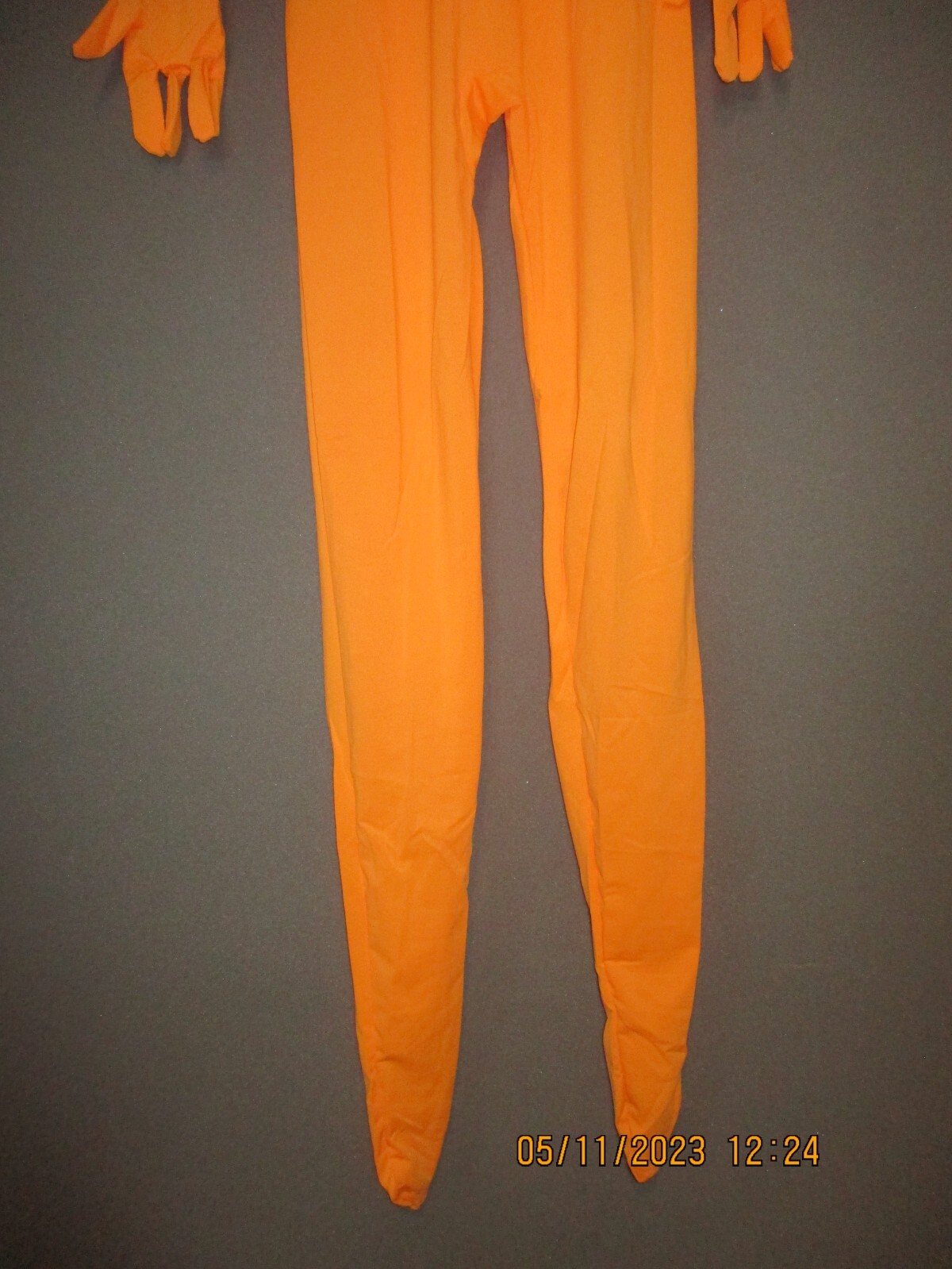 675. Ganzkörperanzug Kostüm Totalbody Catsuit Morphsuit orange Gr. XL ...