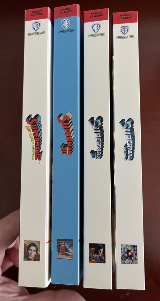 Superman, Superman II 2, Superman III 3, Superman IV 4K Steelbook VHS ...