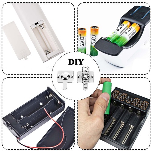 12 Pairs AA Battery Contacts Conversion Spring Contact Plate ...