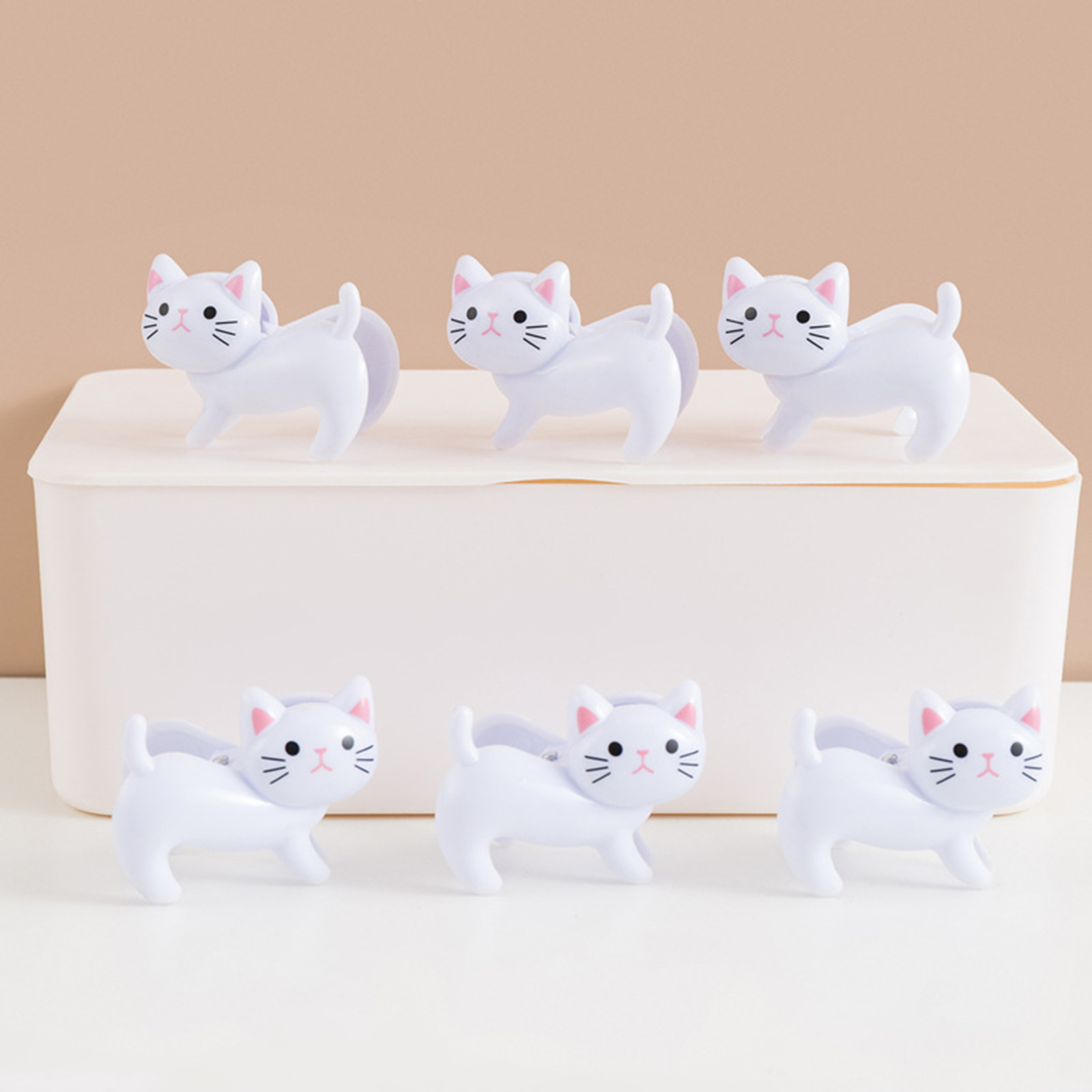 6pcs Food Clips Sturdy Clip Underwear Cute Cat Sealing Clamps Wind ...