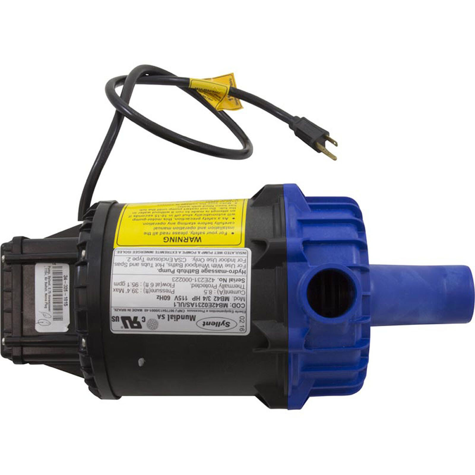 Pump, Syllent, 0.75 Horsepower, 115v, Nema Plug | eBay