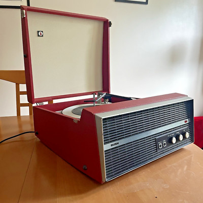 Vintage Bush RP 60 1960s Tube/Valve Record Player Red Made in Great ...