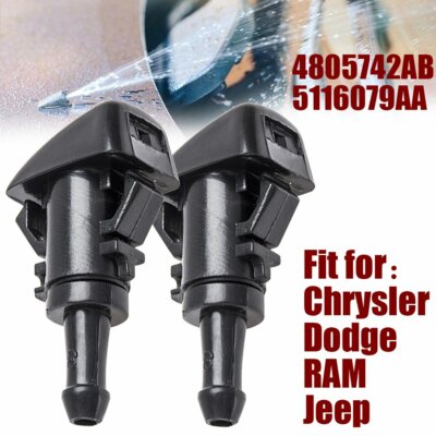 WINDSHIELD WASHER FLUID NOZZLE FOR 2011-2017 DODGE RAM 1500 2500 3500 ...