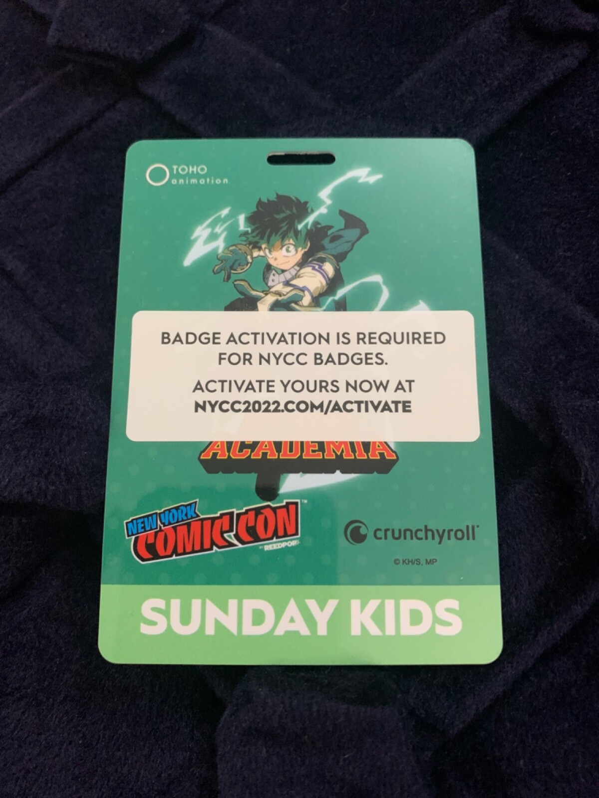 NYCC New York Comic Con 2022 Sunday Kids Pass Badge for Collectable ...