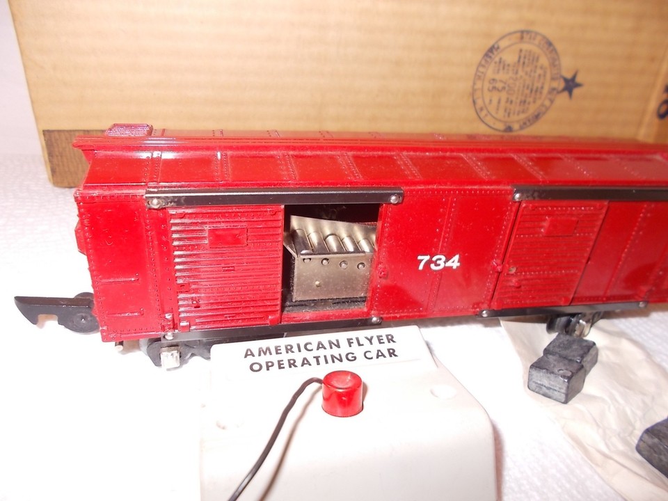 AMERICAN FLYER 734 FREIGHT UNLOADING CAR MINT IN BOX! LOT #X-100 | eBay
