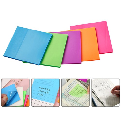 5 Pcs Color Note Pad Work Colourful Removable Adhesive Memo Pads | eBay
