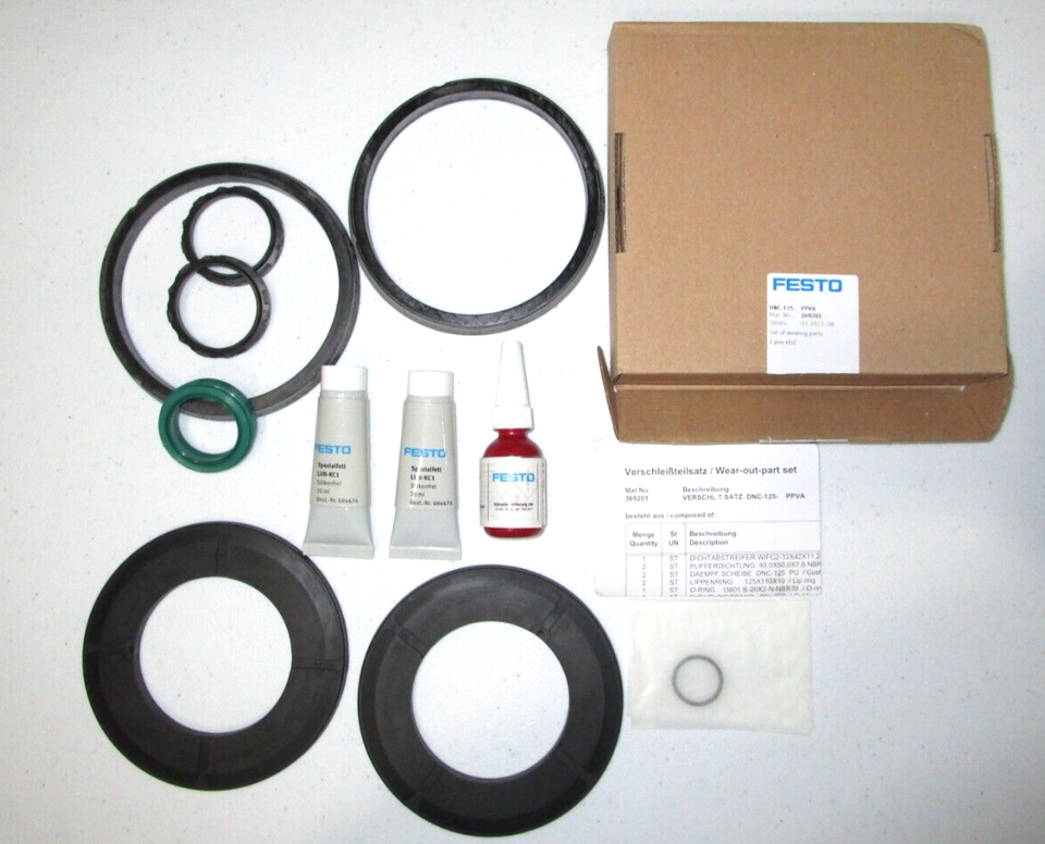 DNC-125-PPVA Set of wearing parts Original FESTO Kit 369201 Made in ...