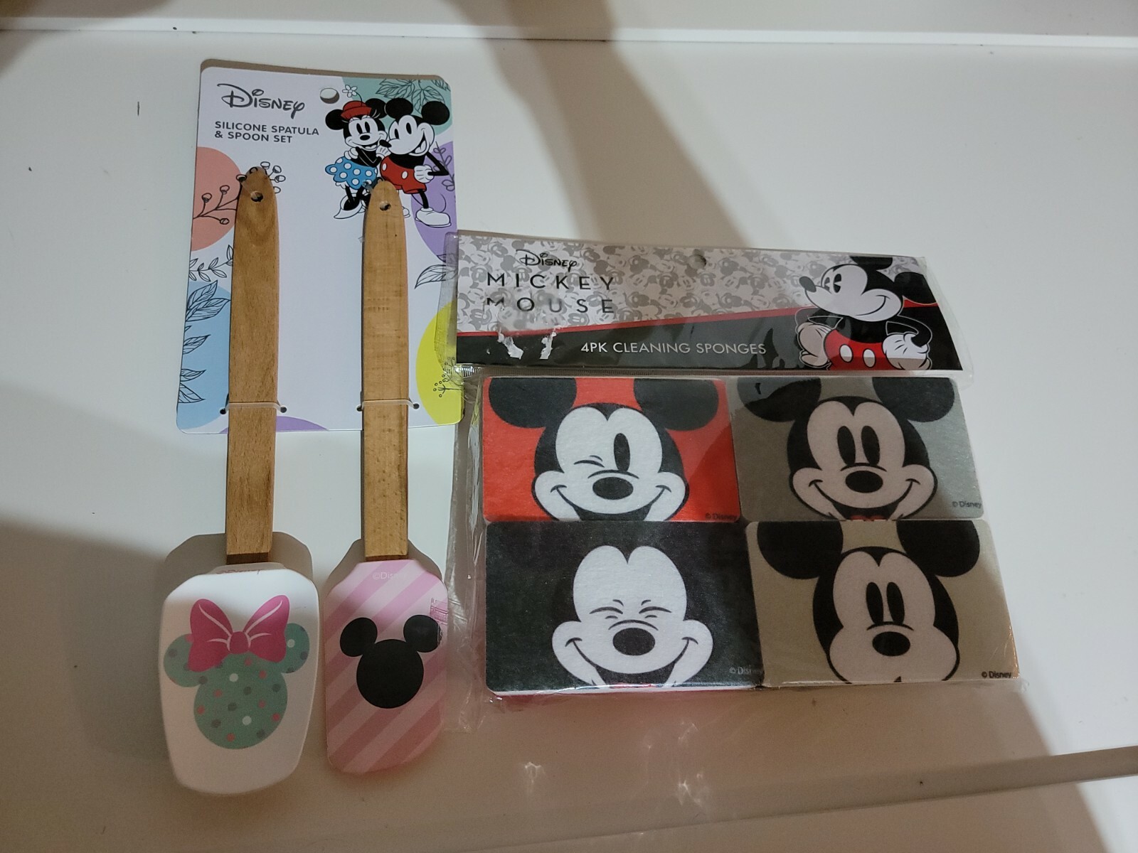 Disney Mickey Mouse Silicone Spatula And Spoon Set New With 4pk sponges ...