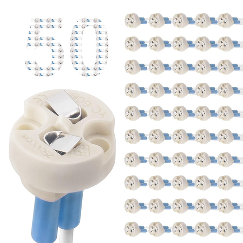 G4, GU5.3 Bi-Pin Ceramic Base Socket, MR16, MR11 Halogen Incandescent ...