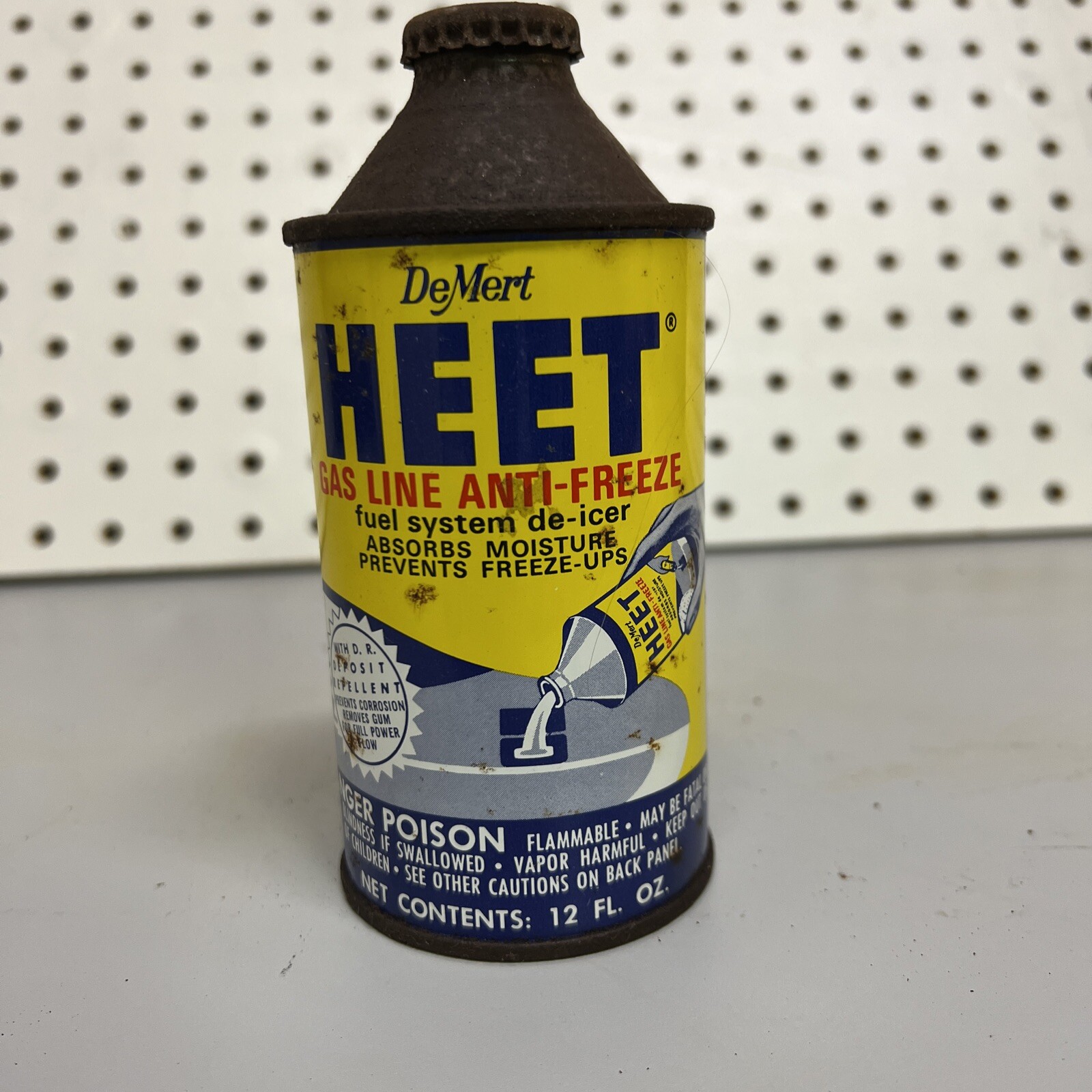 VINTAGE RARE DEMERT & DOUGHERTY HEET FUEL ADDITIVE METAL CAN | eBay