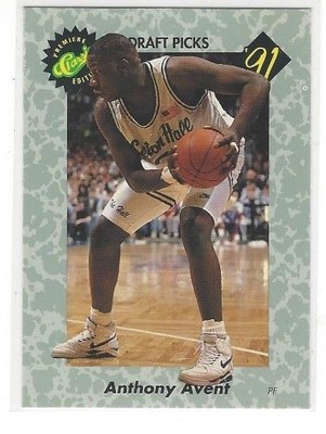 1991 CLASSIC BASKETBALL DRAFT PICKS ANTHONY AVENT #9 - SETON HALL | eBay