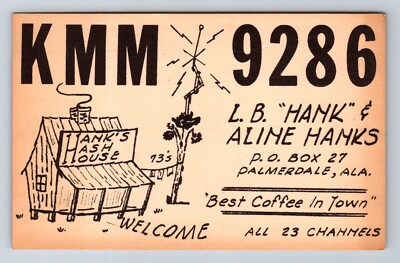 Vintage Ham Radio Amateur QSL QSO Postcard KMM9286 Palmerdale, Alaska ...