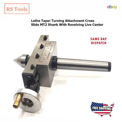 Lathe Taper Turning Attachment Cross Slide MT2 Shank With Revolving ...