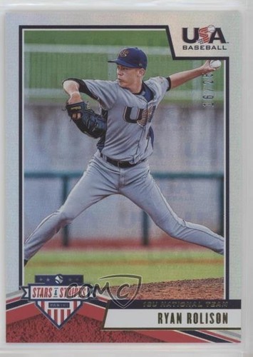 2019 USA Baseball Stars & Stripes Longevity Gold Team Logo /25 Ryan ...