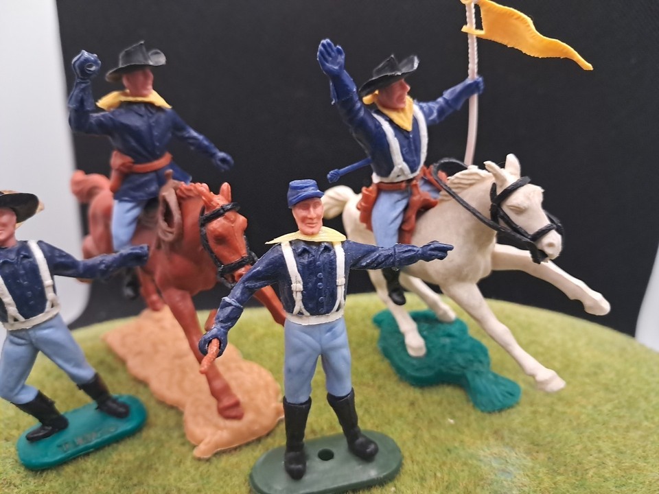 TIMPO TOYS SWOPPETS 4 x WILD WEST AMERICAN CIVIL WAR UNION TROOPS Lot ...