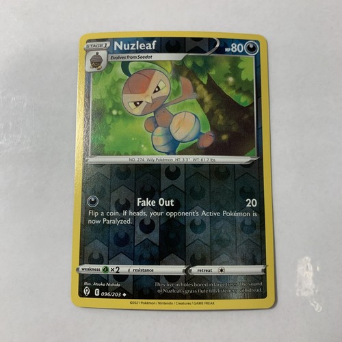 Nuzleaf 096/203 Reverse Holo Evolving Skies Pokemon TCG Card | eBay
