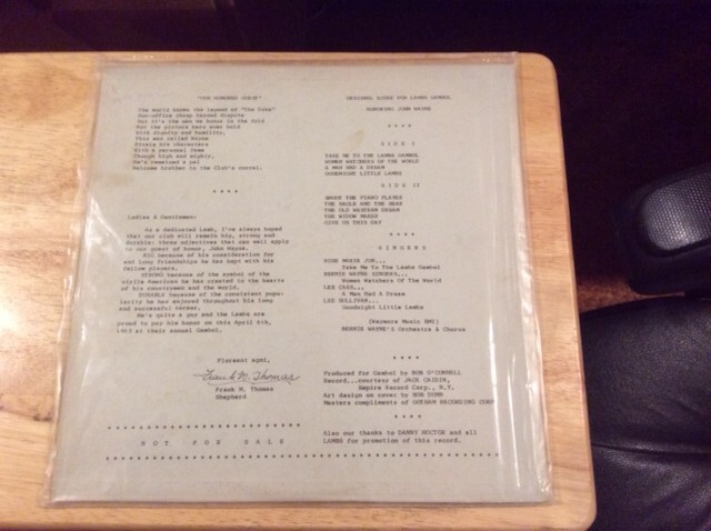 The Lamb’s Gambol 1963 (Music: Bernie Wayne) [Honoring John Wayne] BW ...