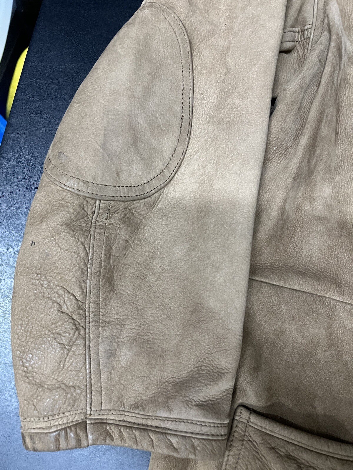 Orvis Bandera Leather Zambezi Safari Blazer Sport Coat Taupe Size 42 ...