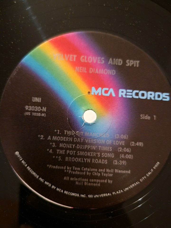 NEIL DIAMOND - Velvet Gloves And Spit (Uni) - 12" Vinyl Record LP - MCA ...