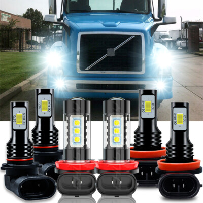 For Volvo VNL VNM 2004-2015 Combo LED Headlight High&Low Beam+Fog Light ...